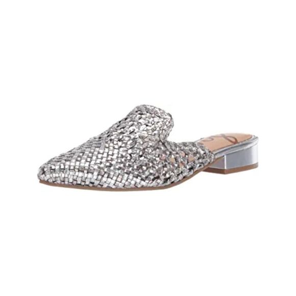 Sam Edelman | Shoes | Nwt Sam Edelman Womens Silver Clara Almond Block ...